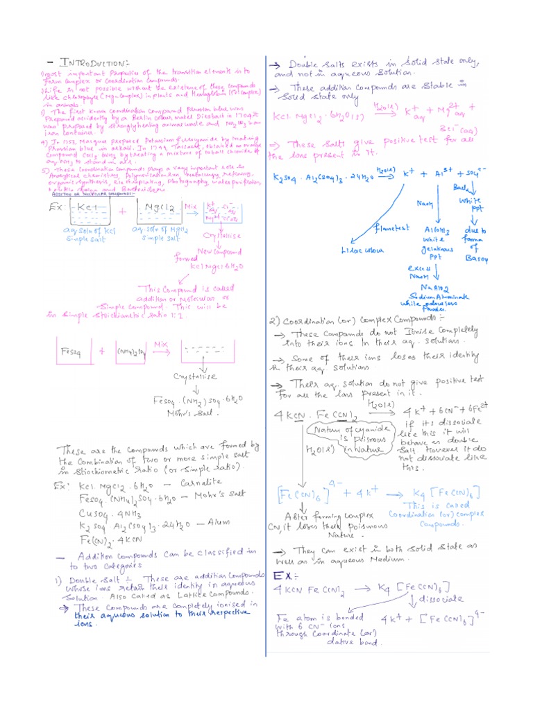 Coordination Compounds Allen Jee | PDF | Ligand | Chelation