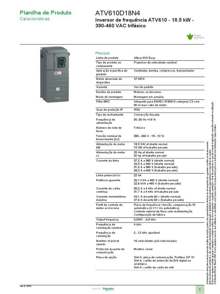 ATV610D18N4 Document | PDF | Relé | Diodo emissor de luz