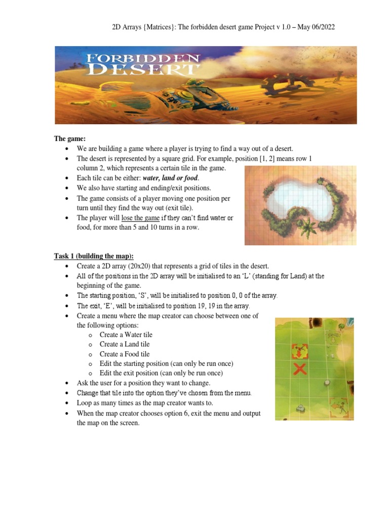The Forbidden Desert - Project | PDF