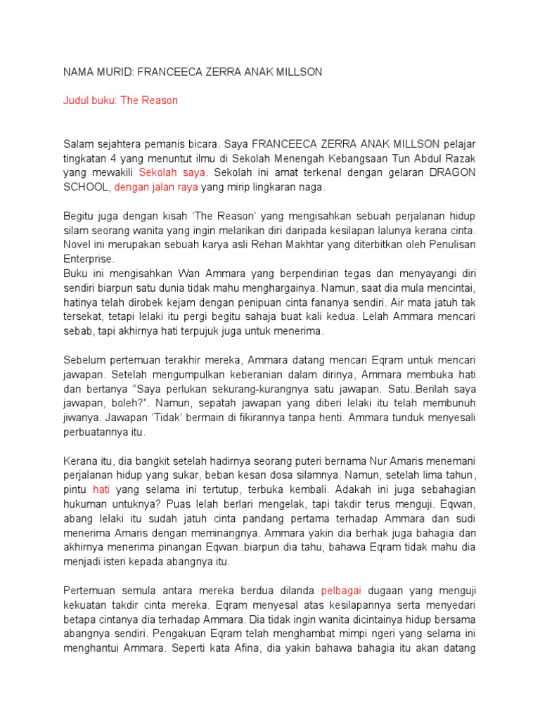 Skrip BM Franceeca Zerra Edited | PDF