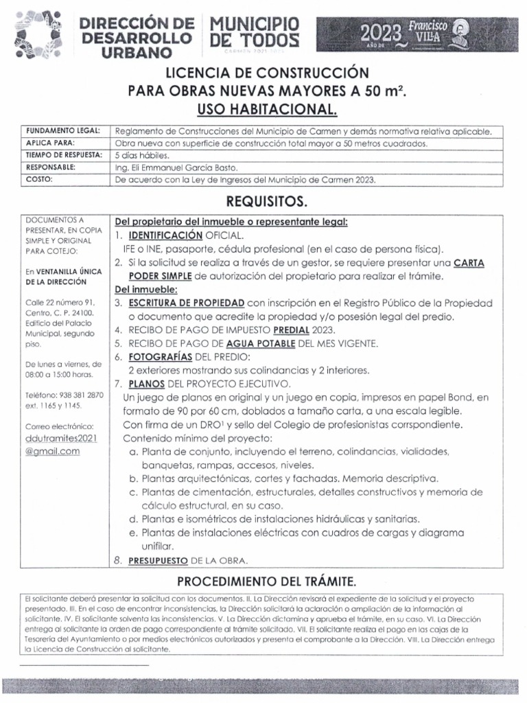 Licencia de Construccion Hab. | PDF