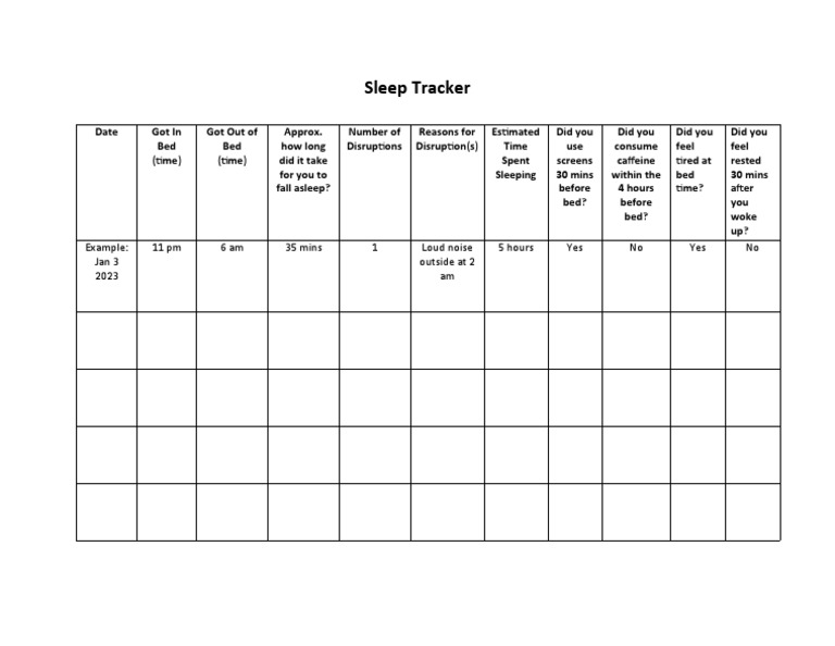 Sleep Tracker | PDF