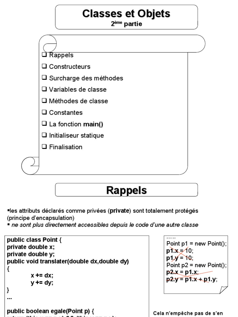 05-Classes Et Objets 2Ã Me Partie | PDF | Classe (informatique) | Java (Langage de programmation)
