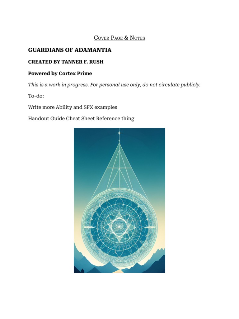 Guardians of Adamantia | PDF
