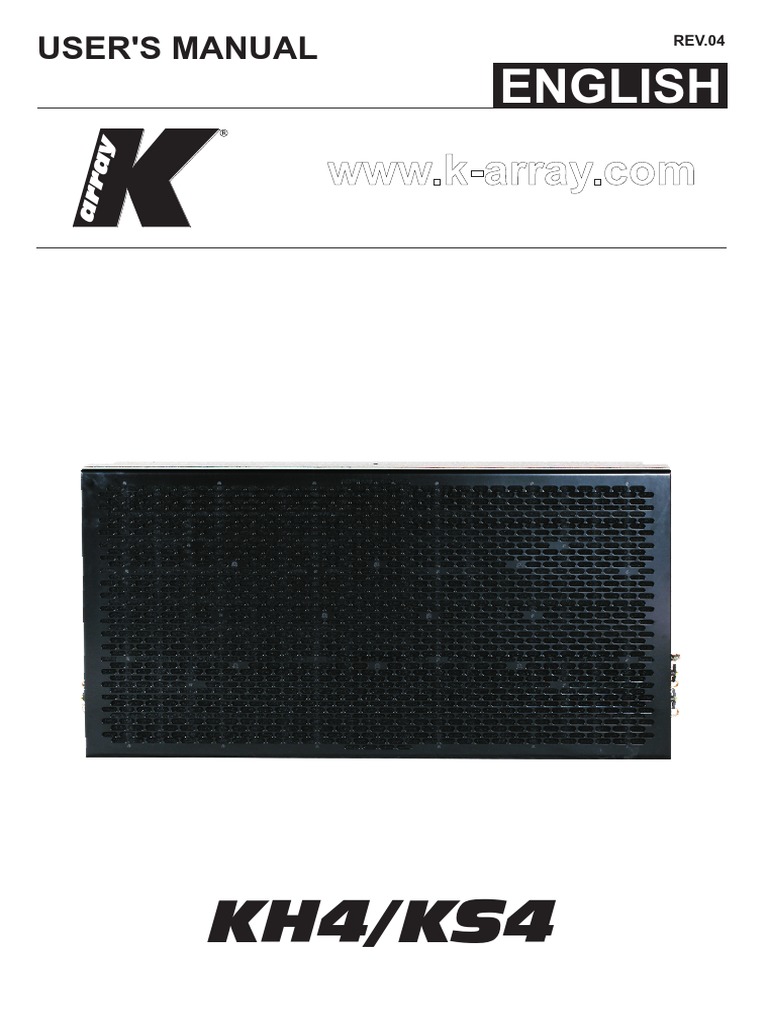 KH4/KS4 User Manual Overview | PDF | Amplifier | Alternating Current