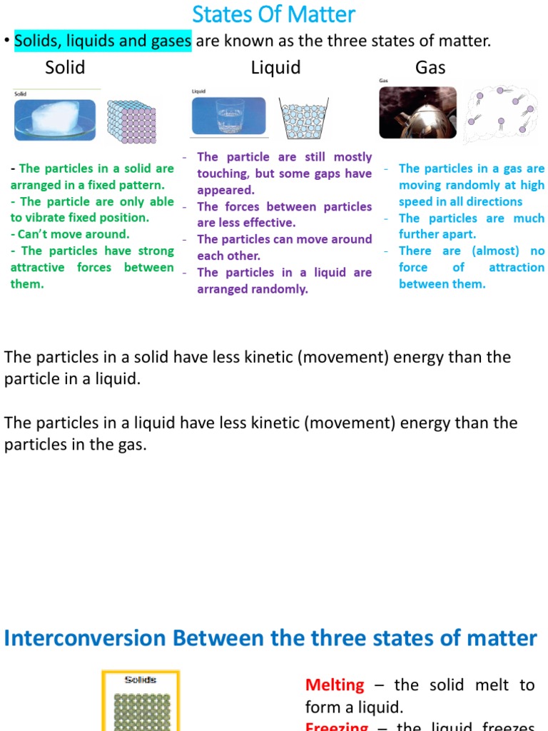 Unit 1 Part 1 State of Matter | PDF | Science & Mathematics