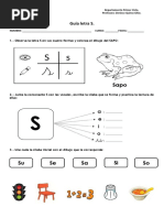 Actividades con la consonante S | PDF | Artes del Lenguaje y Comunicación