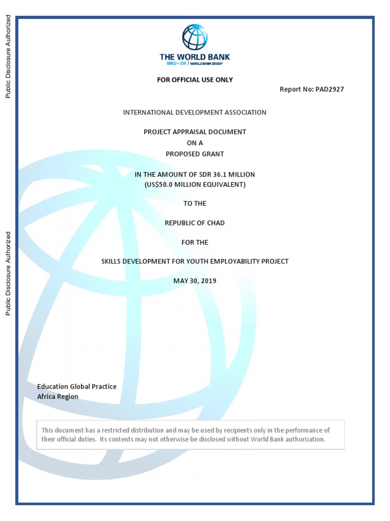 Chad Skills Development For Youth Employability Project | PDF | Refugee ...