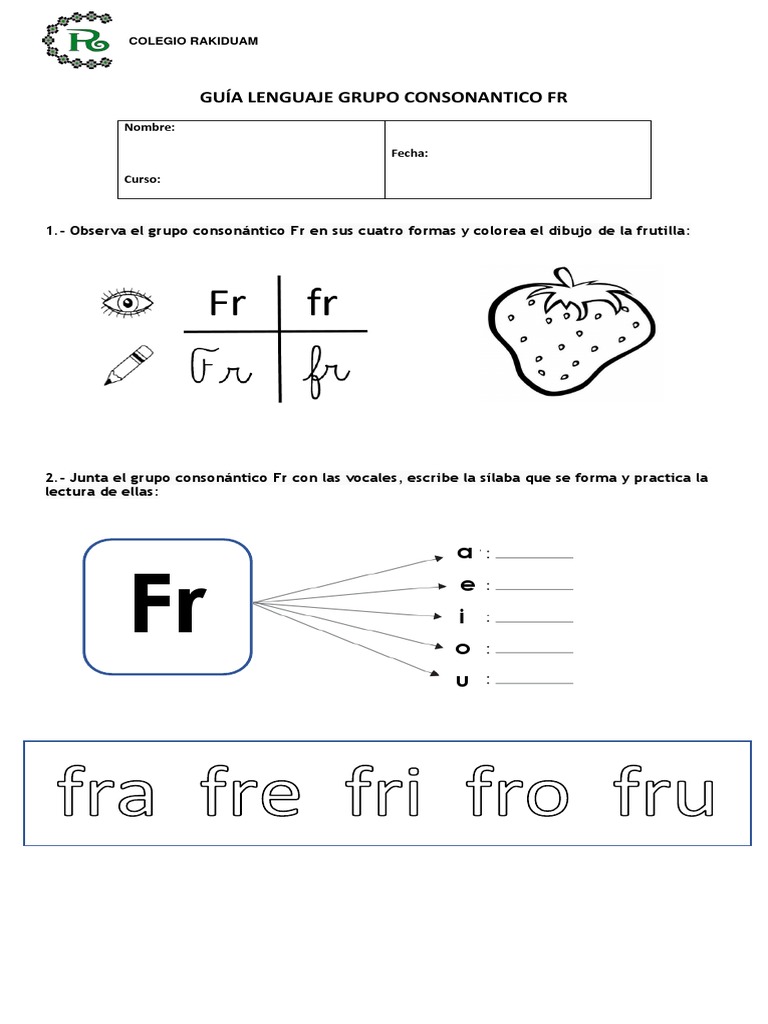 Guía FR | PDF | Artes del Lenguaje y Comunicación