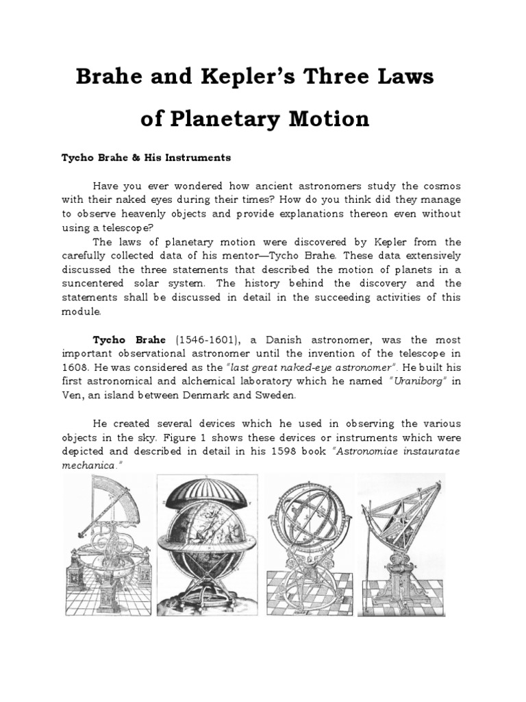 TVL 12 Brahe and Kepler | PDF | Orbit | Tycho Brahe