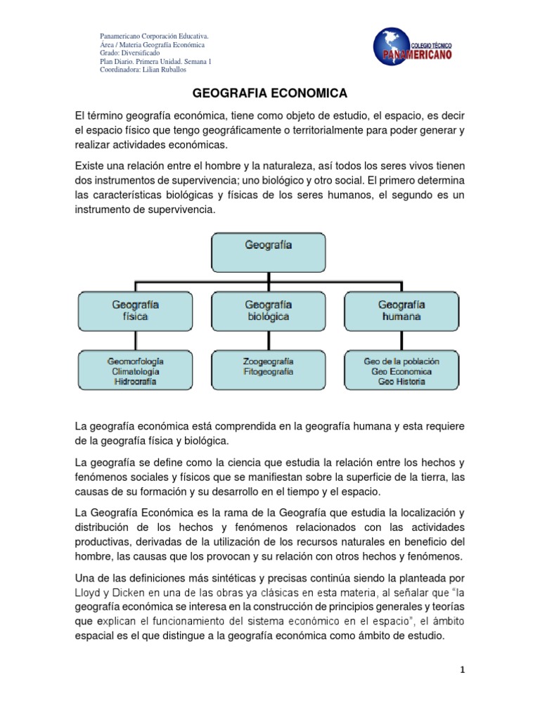 GEOGRAFIA ECONOMICA Semana 1 | PDF | Geografía | Ciencias económicas