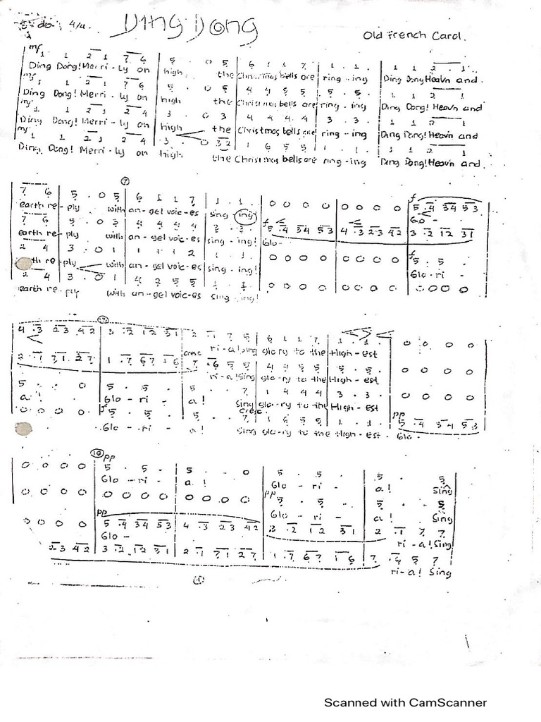 Partitur Ding Dong | PDF