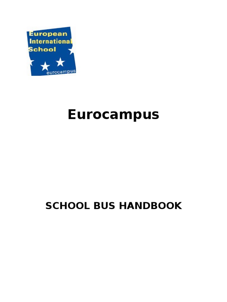 Bus Handbook 10 03 | PDF | School Bus | Bus