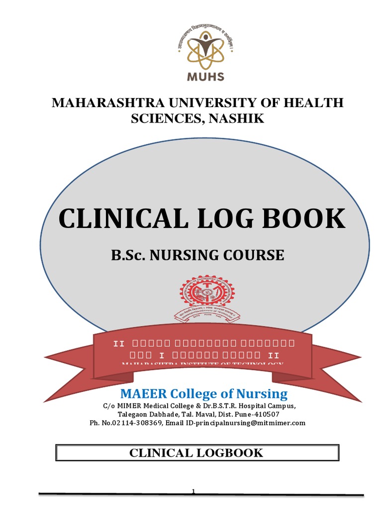 Clinical Log Book BSC Nursing 170622 | PDF | Nursing | Surgery