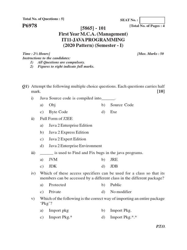 Mca (Management) 2020 Pattern | PDF | Internet Protocols | Ip Address