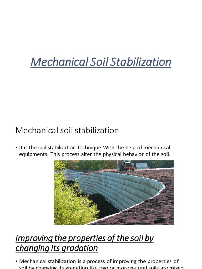 Mechanical Soil Stabilization | PDF
