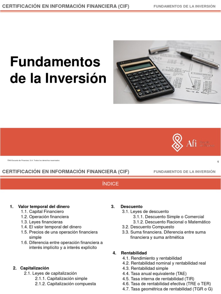 Fundamentos de La Inversión | PDF
