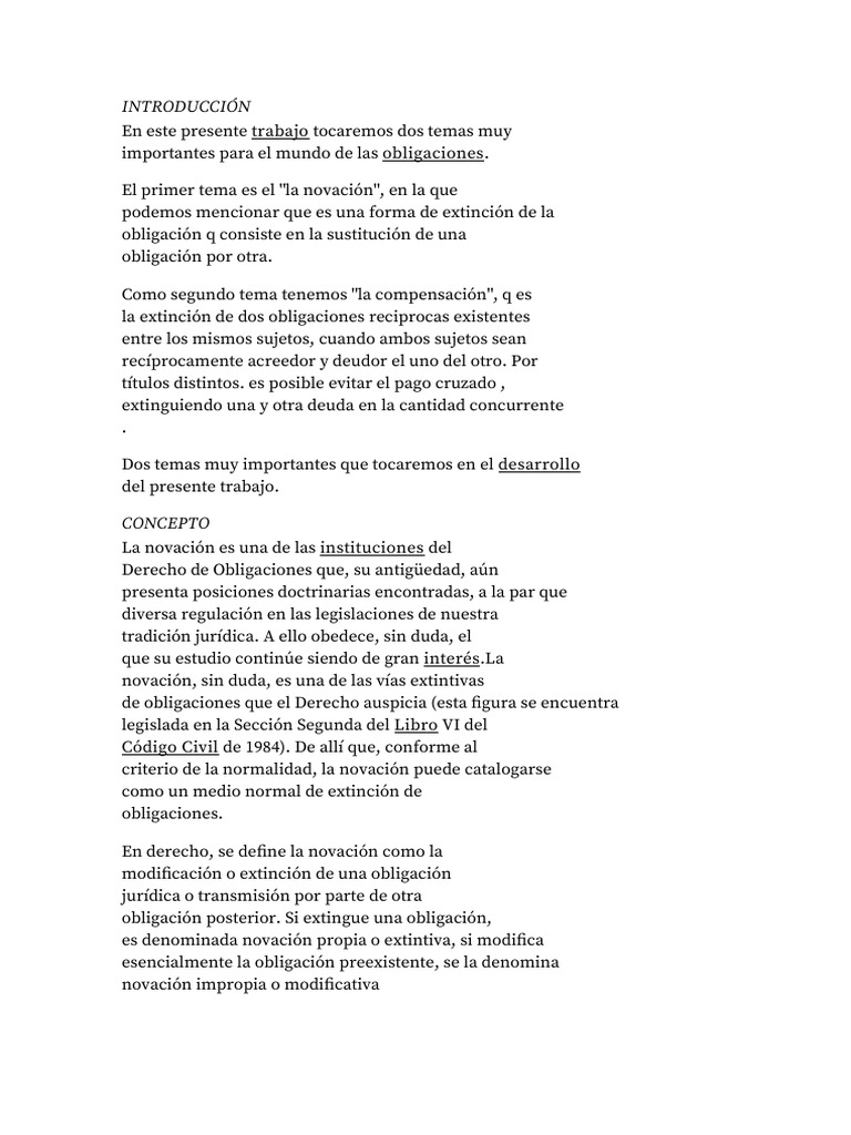 La Novacion) Luz | PDF | Pagos | Conceptos legales La Novacion) Luz | PDF | Pagos | Conceptos legales