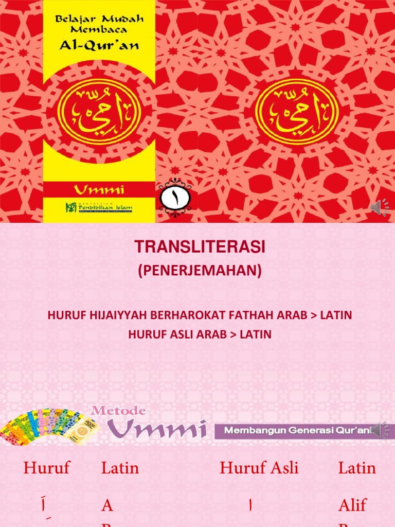 Transliterasi Arab Latin Kelas 1 | PDF