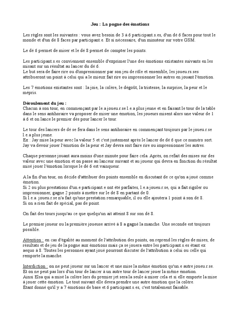 La Pogne Des Emotions - Maxime de Haeck - Max Hafniar - Un Petit JDR ...