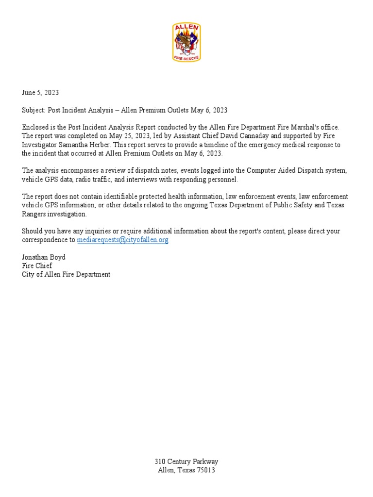 APOM Post Incident Analysis | PDF | Ambulance | Public Safety