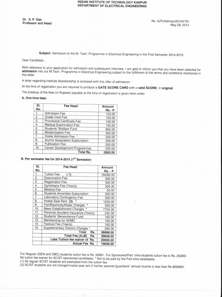 Mtech Offer Letter | PDF