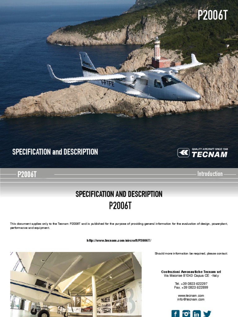 P2006T Brochure 2017 | PDF | Landing Gear | Aircraft