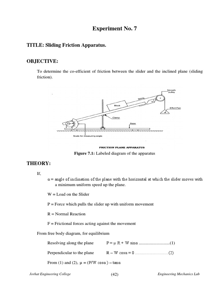 EXP 3 Inclined Plane Friction | PDF