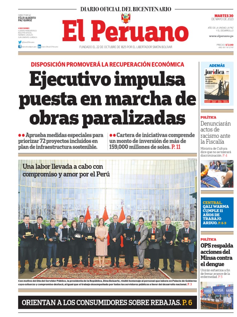 El Peruano 30 de Mayo de 2023 | PDF | Perú | Ecuador