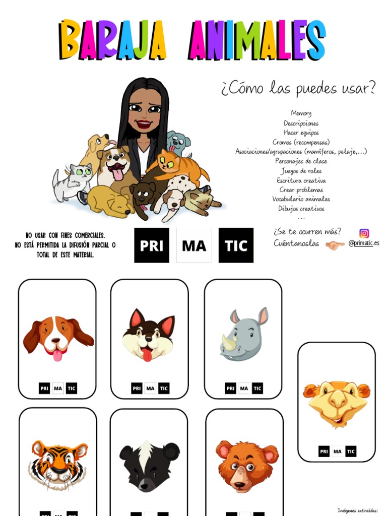 Baraja Animales PRIMATIC | PDF