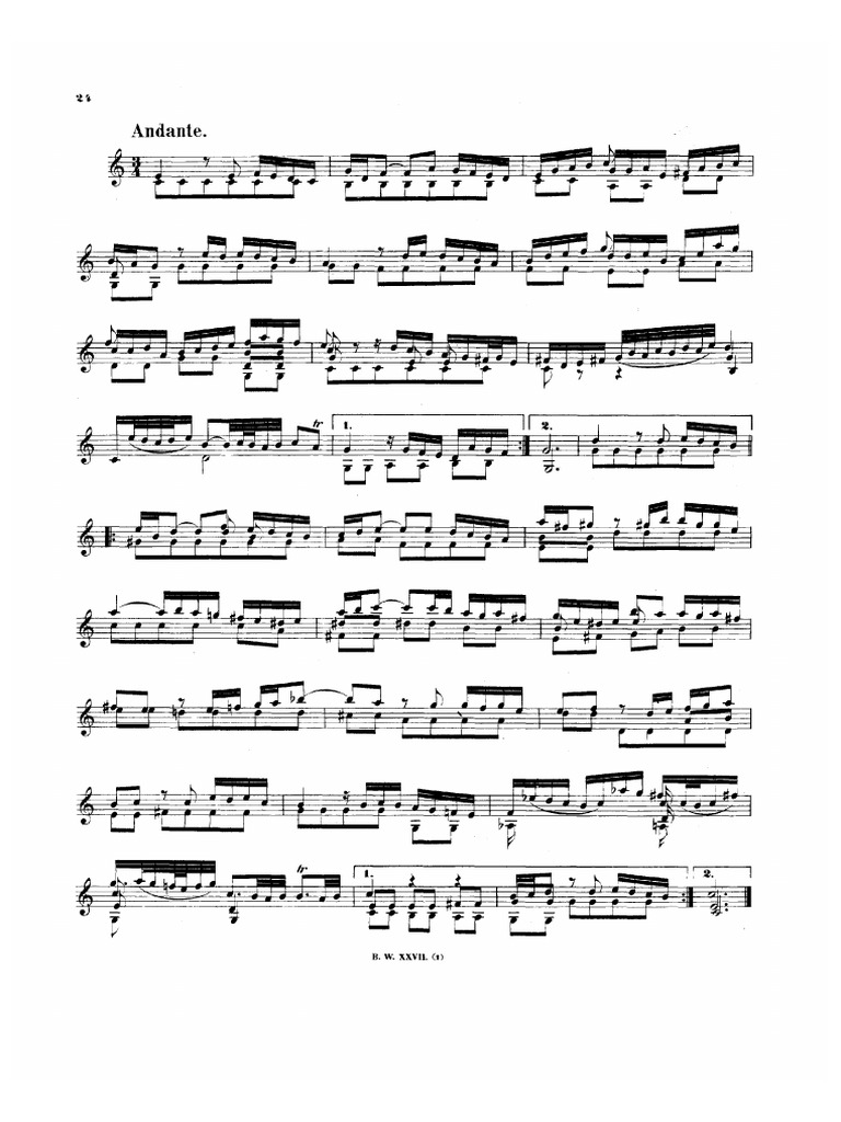 Andante BWV1003 | PDF