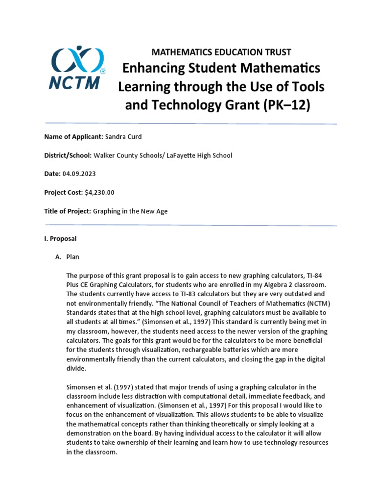 Enhancing Student Mathematics Learning Through The Use of Tools and ...