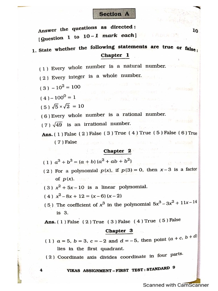 Maths ch-9 Imp Questions | PDF