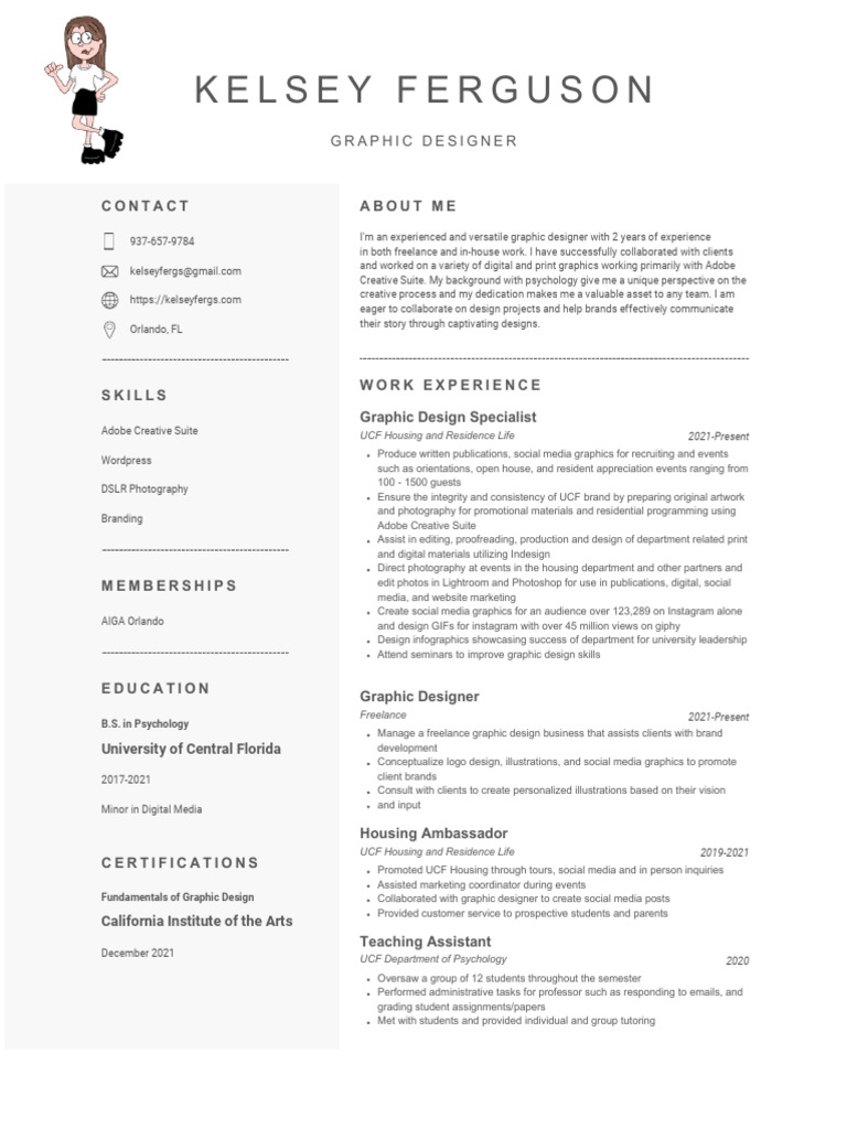 Kelsey Ferguson Resume | PDF | Graphic Design | Graphics