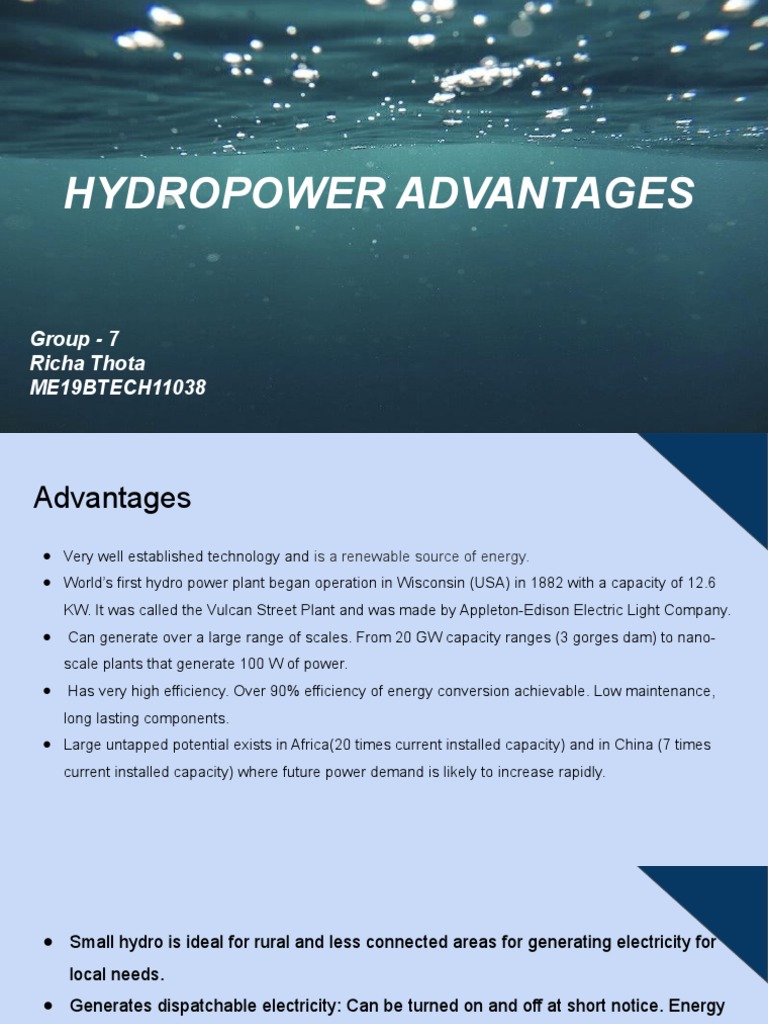 Hydropower Advantages | PDF