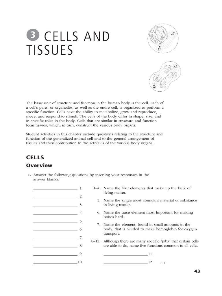 03ANPH111LB - Cells and Tissues | PDF