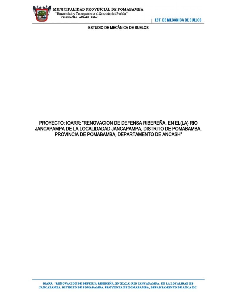 3.0 Estudio de Mec - Nica de Suelos | PDF | Fundación (Ingeniería) | Ingeniería geotécnica