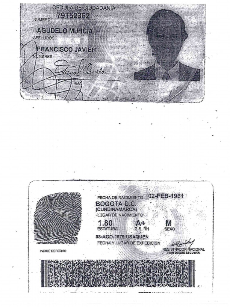 Cedula Representante Legal Elite | PDF