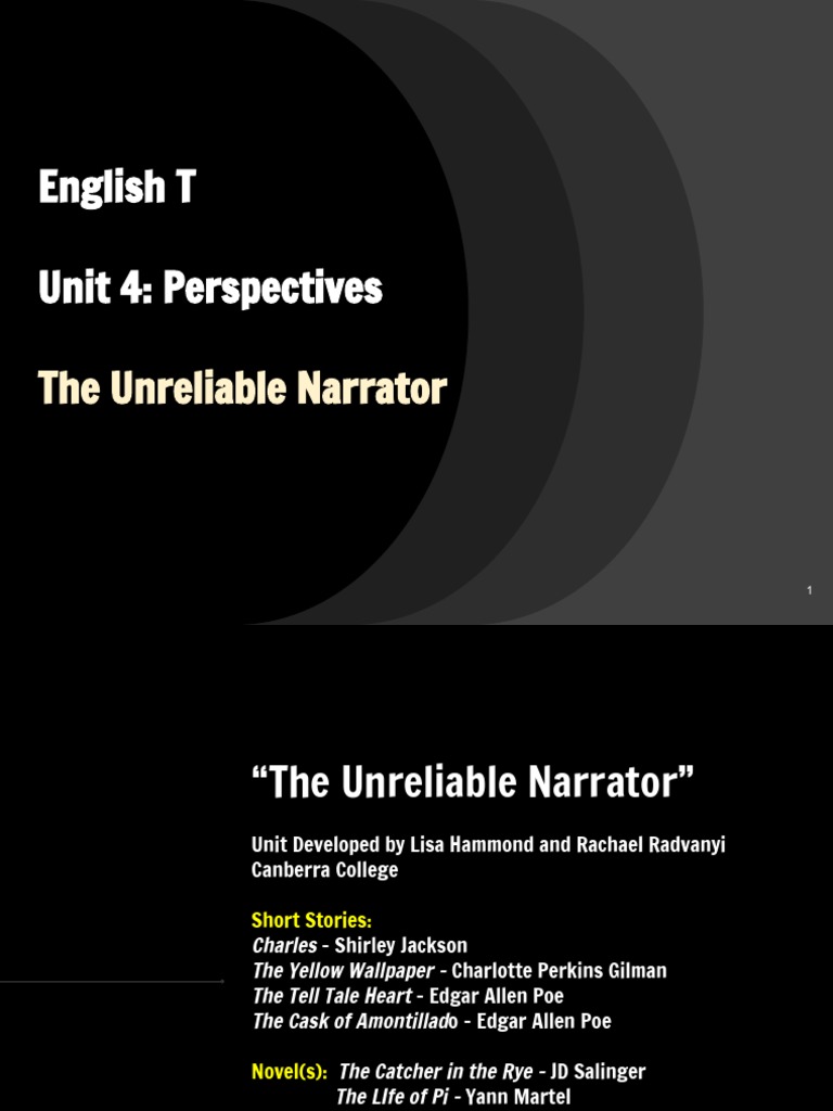 Unreliable Narrator | PDF | Narration | The Yellow Wallpaper
