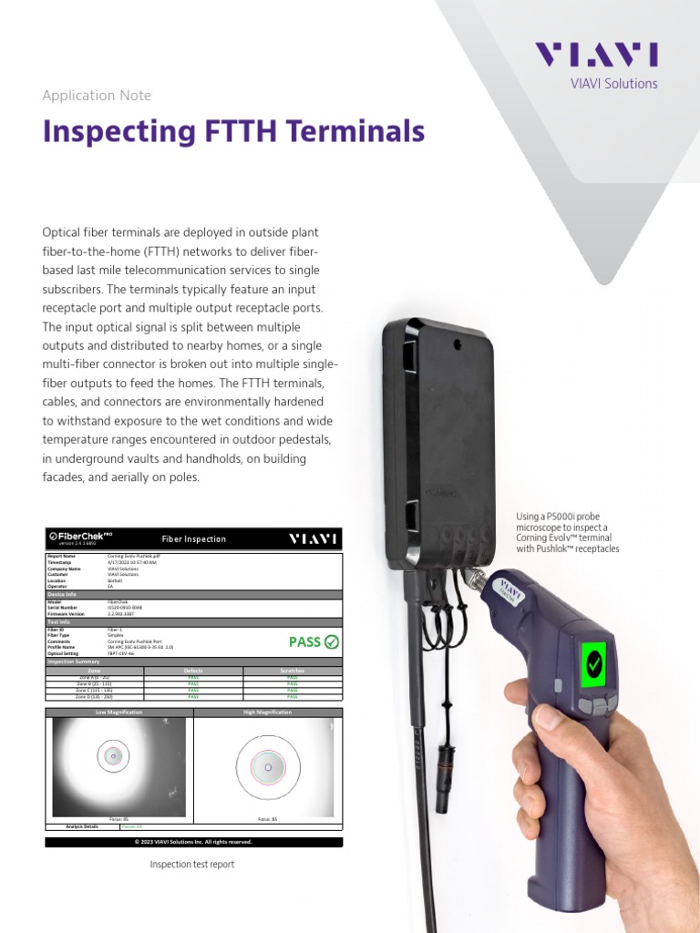 Inspecting FTTH Terminals Selection Guides en | PDF
