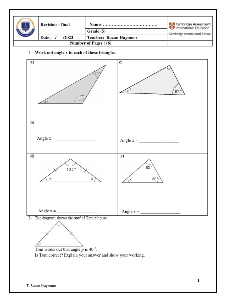 Revision - Final Month - G5 | PDF