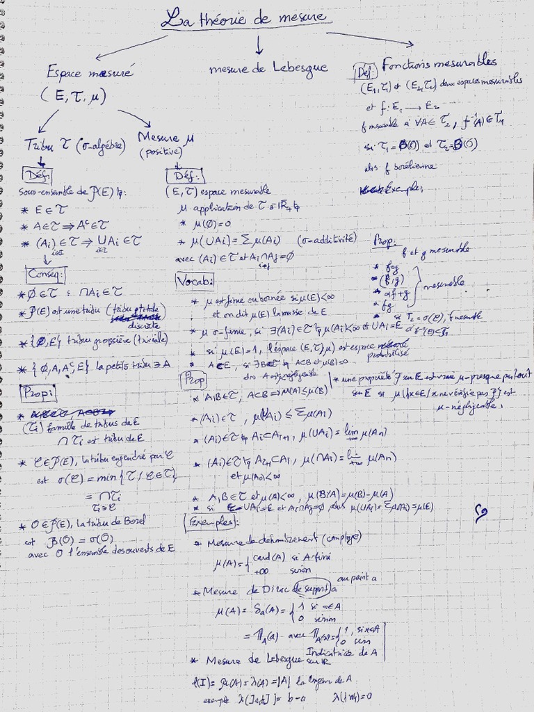 Théorie de La Mesure Schéma | PDF