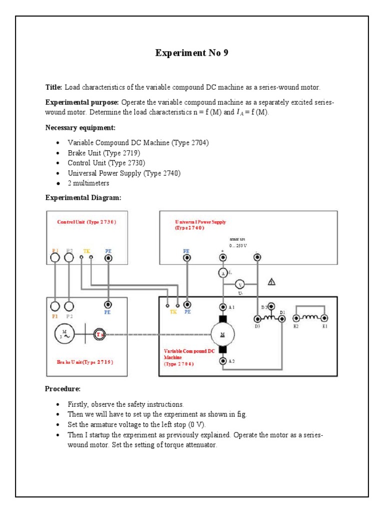 Experiment No 9 | PDF | Electric Motor | Electrical Engineering