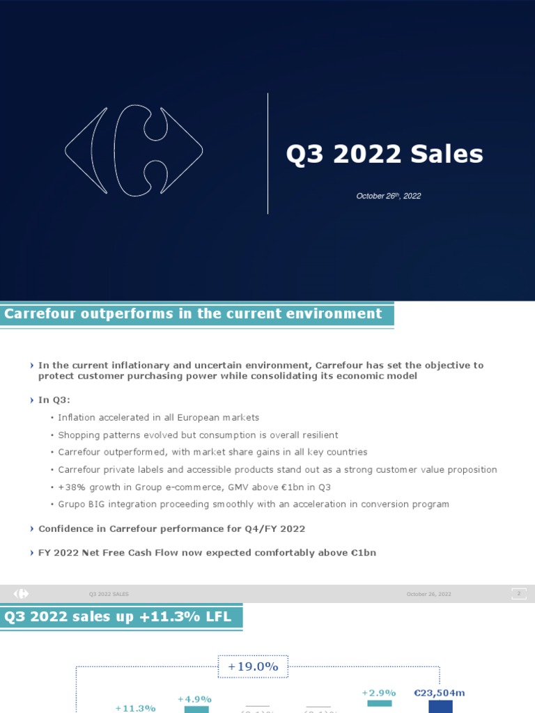 Carrefour Q3 2022 Sales Report Insights | PDF | Supermarket | E Commerce
