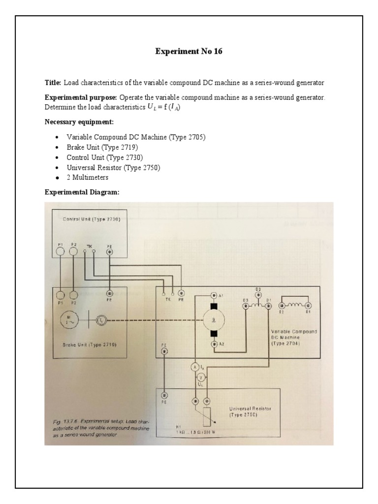 Experiment No 16 | PDF | Electric Motor | Electric Generator