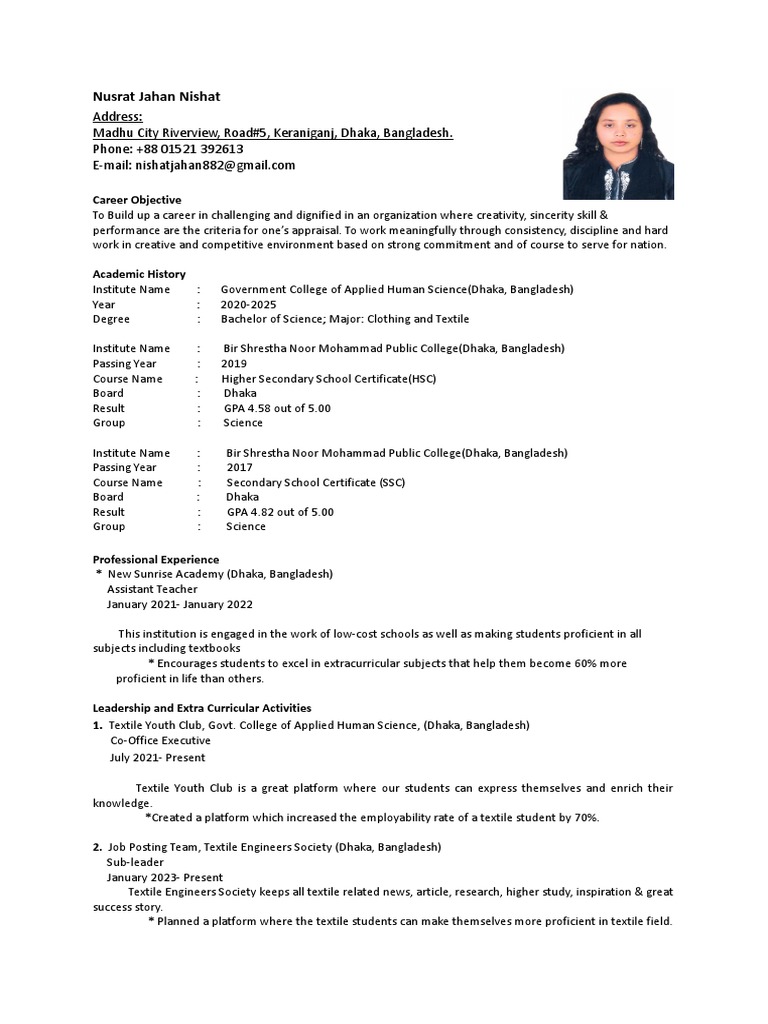 Master Resume | PDF | Bangladesh