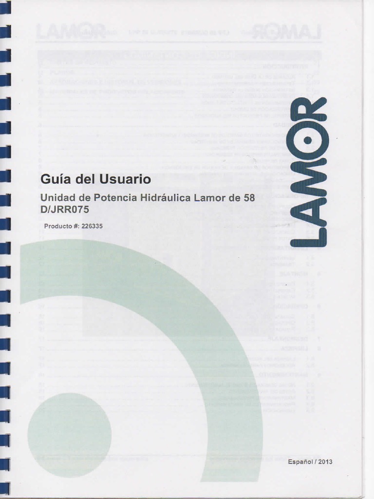 Manual Español Lamor Power Pack LPP 58 D | PDF