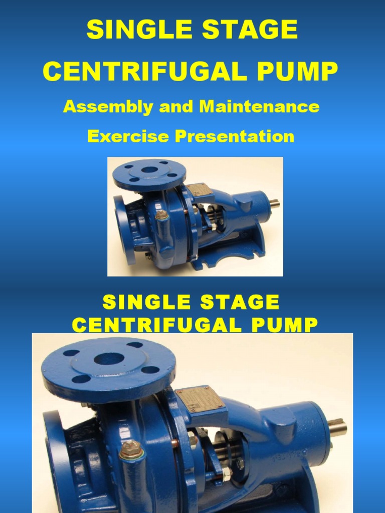 Single Stage Centrifugal Pump Assembly | PDF