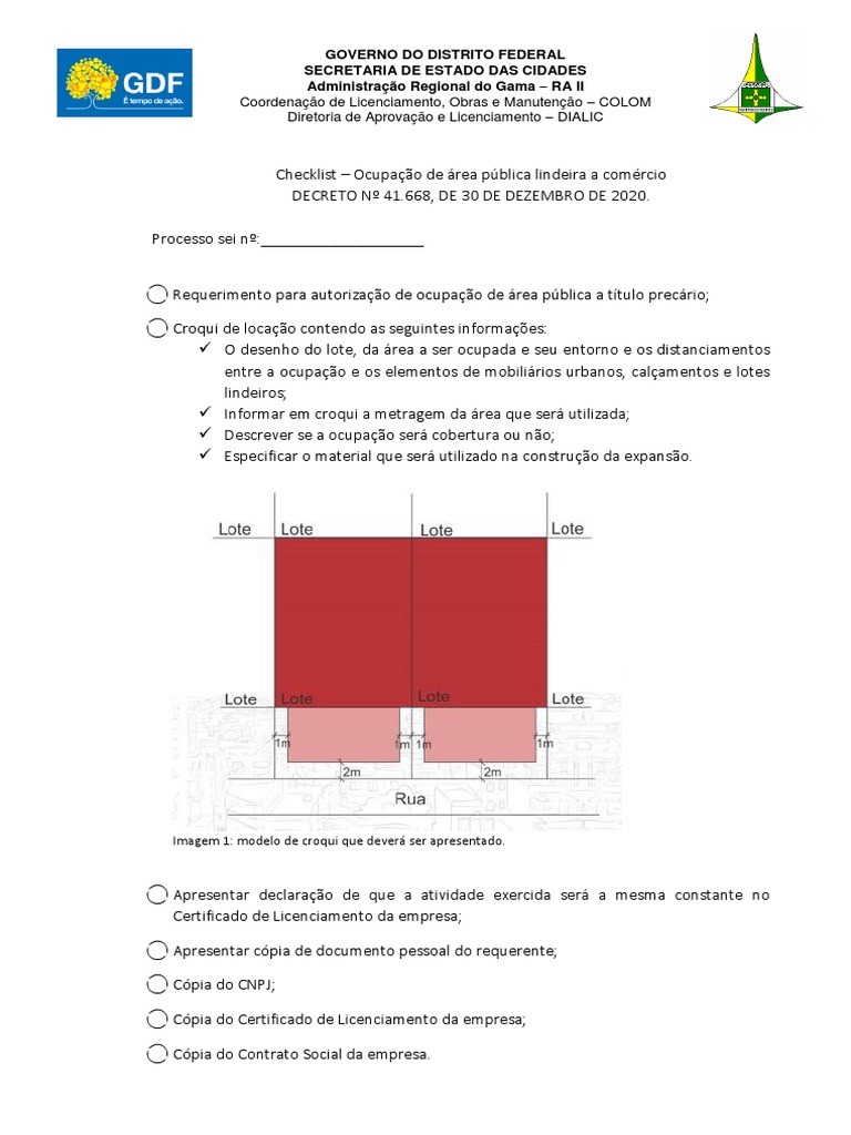 Checklist - Dec 41.668 - Ocupação de Área Pública Lindeira A Comércio | PDF