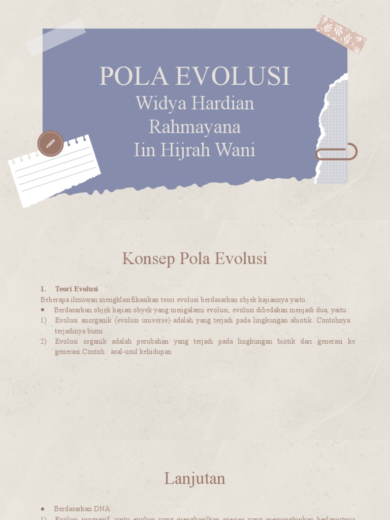 Evolusi KLP 4 | PDF
